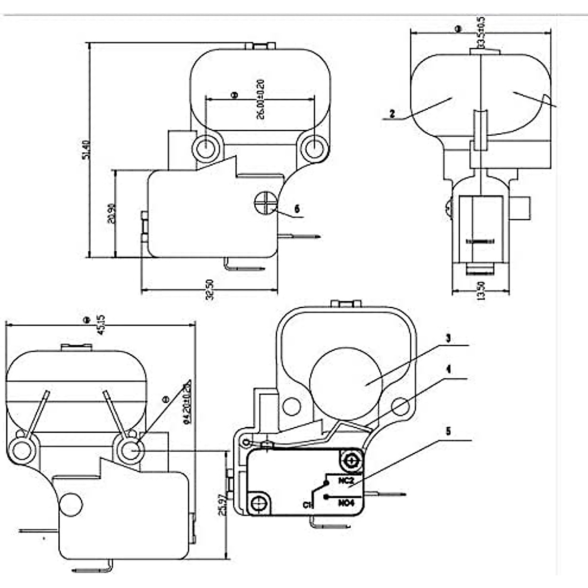 Gas Patio Heater Anti Tilt Tip Over Switch Fits for Patio and Room Heater Garden Outdoor (Anti Tilt FD4 Dump Switch)