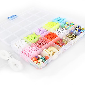 Bracelet Making Kit – 2028-Pcs Bracelet Making Kit for Girls – DIY Bead Bracelet Making Kit with Crystal Beads, Spacers, Alphabet Letters, Flower Beads – Multicolor Clay Bead Bracelet Set