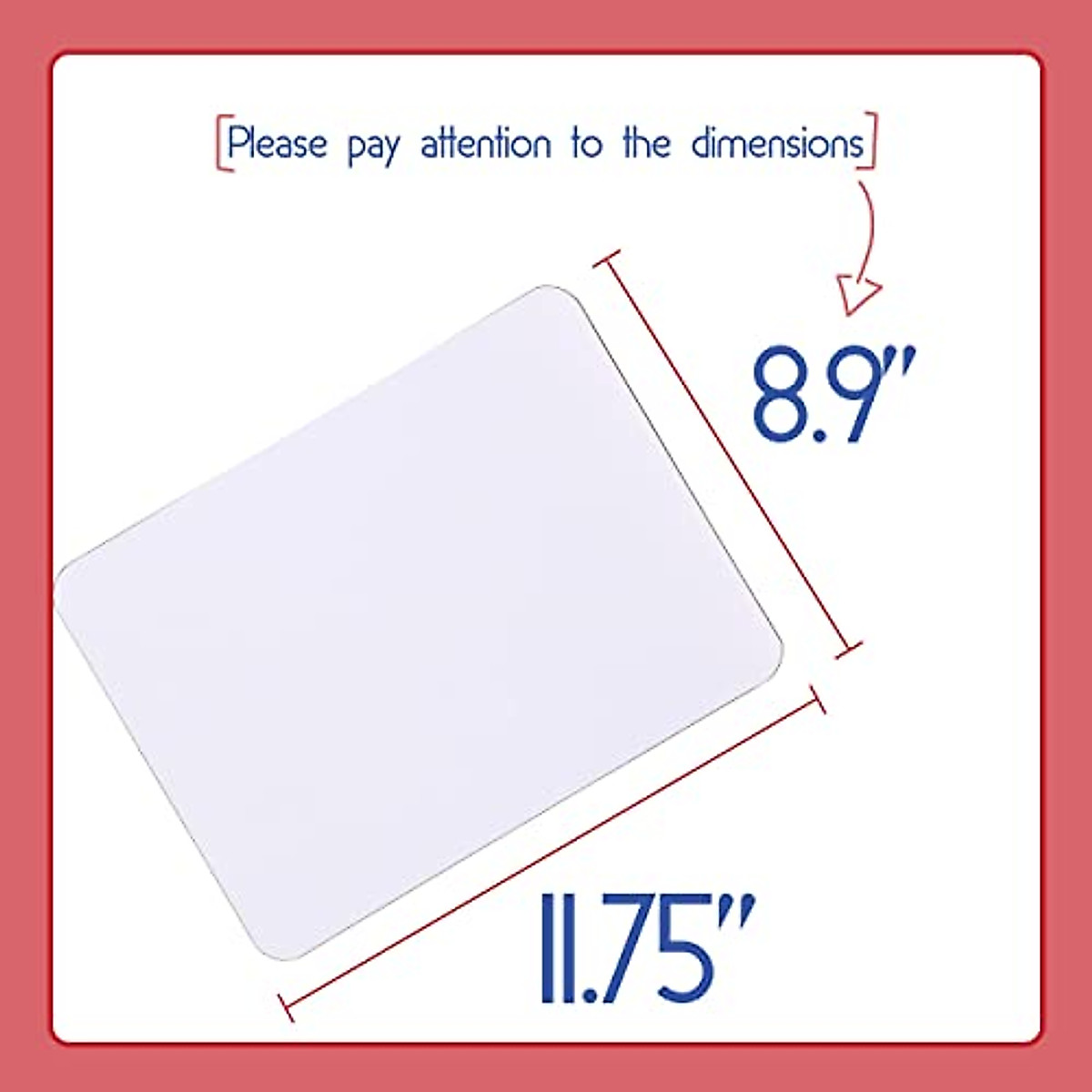 Mr. Pen- Dry Erase Lapboard, 11.75" x 8.9", Double Sided with 3 Dry Erase Markers, Mini Dry Erase Board, White Boards, Dry Erase Board for Kids, Small White Boards for Students, Dry Erase Boards