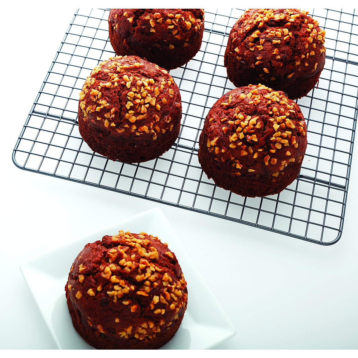 Chicago Metallic Non-Stick Jelly Roll Pan with Mat and Cooling Rack, 3-Piece, Gray