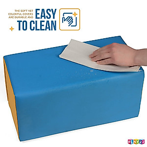 Climb and Crawl Activity Play Set - Climbing Foam Shape Toy for Toddlers 5 Piece Soft Zone Climbing Blocks, Safe Indoor Crawling Gym Equipment for Toddler, Infant, Baby Waterproof and Easy to Clean