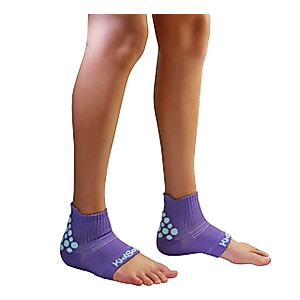 KidSole RX Gel Sports Sock for Kids with heel sensitivity from Severs Disease, Plantar Fasciitis (Toddler 11-2, Purple)