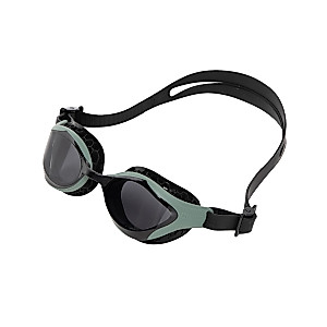 ARENA Unisex Adult Air-Bold Swipe Anti-Fog Training Swim Goggles for Men and Women Cushioned Seals Superior Comfort Non-Mirror Lens, Smoke/Dark Olive/Black