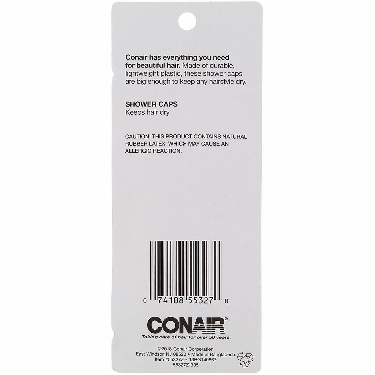 Conair 55327z Shower Cap Assorted Pastel Colors 3 Count