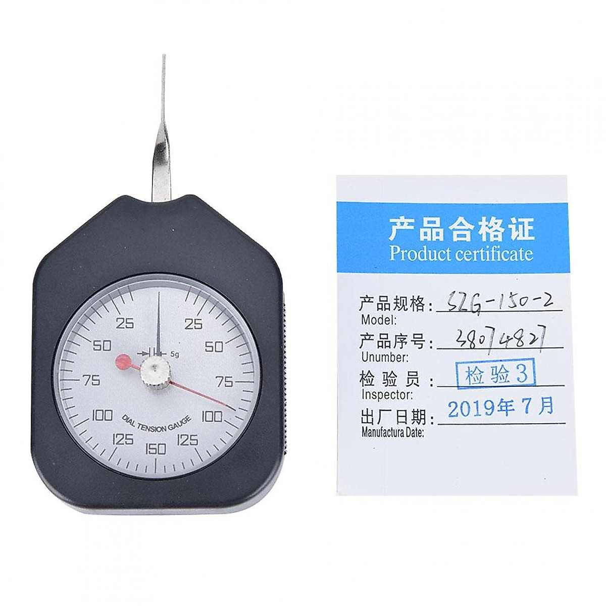 Double Needle Dial Tension Gauge Meter Tension Meter Dial Tension Gauge Gram Force Gauge Tensiometer Measuring Tool Plastic(SZG-150-2)