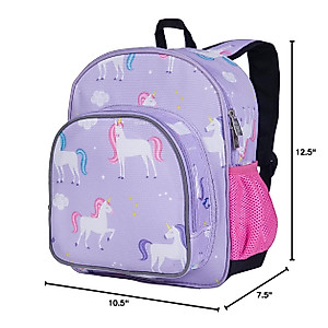 Wildkin 12-Inch Kids Backpack for Boys & Girls, Perfect for Daycare and Preschool, Toddler Bags Features Padded Back & Adjustable Strap, Ideal for School & Travel Backpacks (Unicorn)