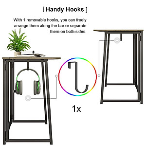 4NM 31.5" Small Desk with Storage Bag, Simple Assembly Folding Computer Desk Home Office Desk Study Writing Table for Small Space Offices - Gray and Black