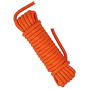 NorthPada 10mm 5 Meter Polyester Rock Static Climbing Rope Boat Anchor Marine Rope Dock Lines Arborist Tree Rope Hoist Rigging Line Orange