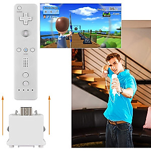 LACTIVX Wii Motion Plus Adapter, 2 Packs Upgraded Motion Attachment for Wii Remote Controller (White)