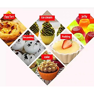 12PCS Silicone Mini Reusable Muffin Baking Cup Small Cupcake Holders Random Color Silicone Cupcake Liners Pastry Dessert Cups Nonstick Liner Molds for Making Muffin Chocolate Bread(Round)