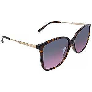 Michael Kors Woman Sunglasses Dark Tortoise Frame, Chambray Sunset Lenses, 57MM