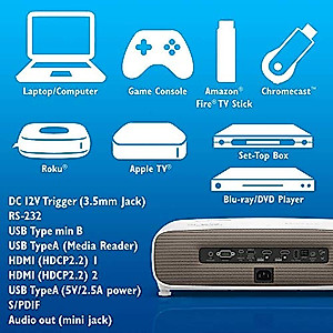 BenQ HT3550 4K Home Theater Projector for Movie Lovers with DCI-P3 - (Renewed)