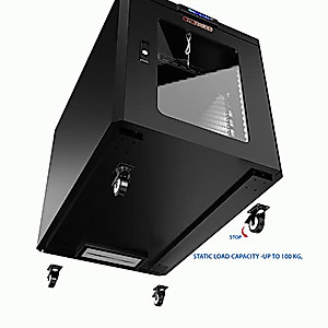 Soundproof Server Rack Quiet - Acoustic Sound Proof Server Cabinet - Up to 36% Noise Reduction - Locking Server Enclosure - Silent Networking Cabinet - Noise Sound Dampening Box (15U)