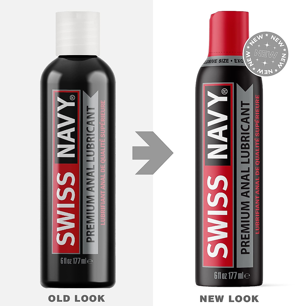 Swiss Navy Premium Silicone Based 6 Ounce Personal Lubricant & Anal Lubricant Gel Latex-Safe Long Lasting Personal Lubrication Lube for Men Woman Couples, Works Underwater Paraben & Glycerin Free