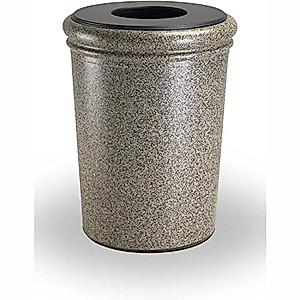 Commercial Zone 50 Gallon Waste Container, Concrete, Riverstone