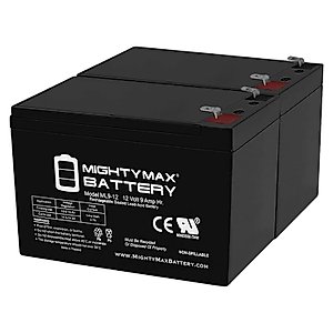 Mighty Max Battery 12V 9Ah SLA Battery Replacement for Razor Dirt Quad Mini-ATV - 2 Pack