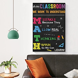 AOMACA Classroom Posters MATH In This Classroom Math Teacher Classroom Poster Class Posters Decor High School Classroom Rules 12x18inch(30x45cm)