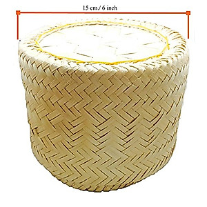 Littlevivi Handmade Serving Basket, Large, Original Bamboo Color