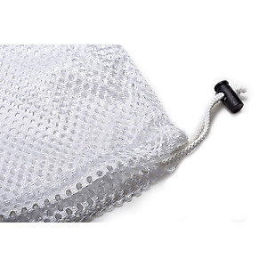 Handy Laundry Mesh Equipment Bag, White - 24 x 36 - Adjustable, sliding drawstring cord closure. Perfect mesh bag for parent or coach, making it easy to transport.