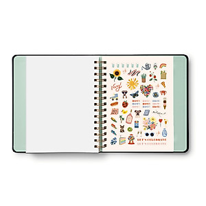 RIFLE PAPER CO. 2024 Flores 17-Month Covered Planner - Aug 2023-Dec. 2024, Weekly and Monthly Pages, Includes Inspirational Quotes, Sticker Sheets, and Illustrated Endpapers