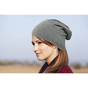 HiBwoBwo 6Pcs Cotton Slouchy Beanie for Women Men, Hip-Hop Soft Lightweight Running Hat Beanie Adult Dwarf Hats Chemo Cap