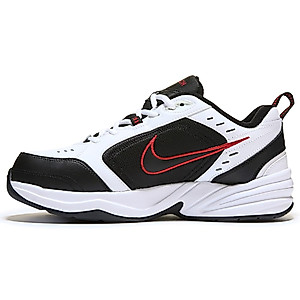 Nike Air Monarch IV Men's Walking Shoes, White/Black/Red, Size 9.5