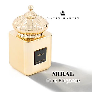 MATIN MARTIN Miral - Oriental Women Perfume - Arabian Perfume for Women with Pear, Jasmine, Tonka - Long-Lasting, Travel Size Womens Perfume - 3.4 oz