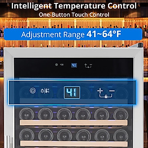 Garvee 177 Bottles Wine Fridge Dual Zone Large Wine Cooler Refrigerator w/Lock 41~64°F Digital Temperature Control Wine Refrigerator Freestanding for Red White Wine, Champagne, Beer - Black