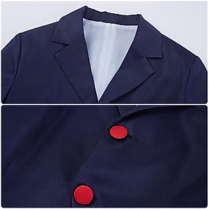 Weixu Anime Moxxie Cosplay Costume Men Tuxedo Uniform Outfit with Tail Halloween Carnival Party Suit L