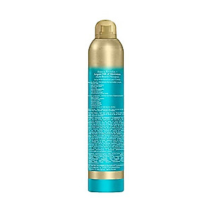OGX Revitalize + Argan Shine Extra Strength Multi-Benefit Heat Protection Hairspray with Argan Oil & Silk Proteins, Tame Frizz & Non-Greasy Shine, Morocco, 8 Ounce