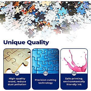 Puzzles for Adults 1000 Piece-Easter Egg Biscuits-Wooden Puzzles-Puzzle Hands-on Game-Family Decoration (1000 Piece, 003)