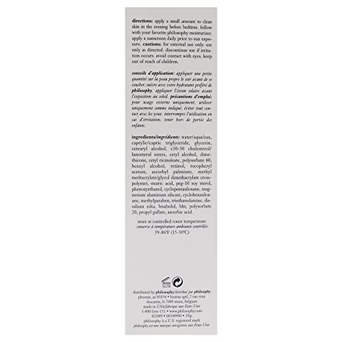 philosophy help me retinol night treatment, 1 Fl Oz