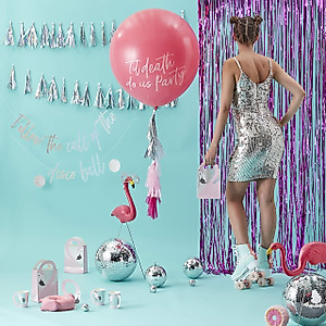 Pink Iridescent Foiled Lets Party Birthday Napkins - 16 Pack