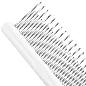 Dog & Cat Combs For Grooming Long Haired Cats & Dogs - Top Pet Detangler Brush For Long & Curly Hair - Comb Removes & Prevents Matted Fur - Perfect For Goldendoodle, Poodle Mixes, and Cat Undercoat