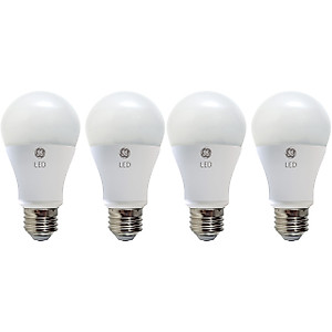 GE Lighting 67615 LED A19 Light Bulb with Medium Base, 10.5-Watt, Soft White, 4-Pack, 4 Count (Pack of 1)