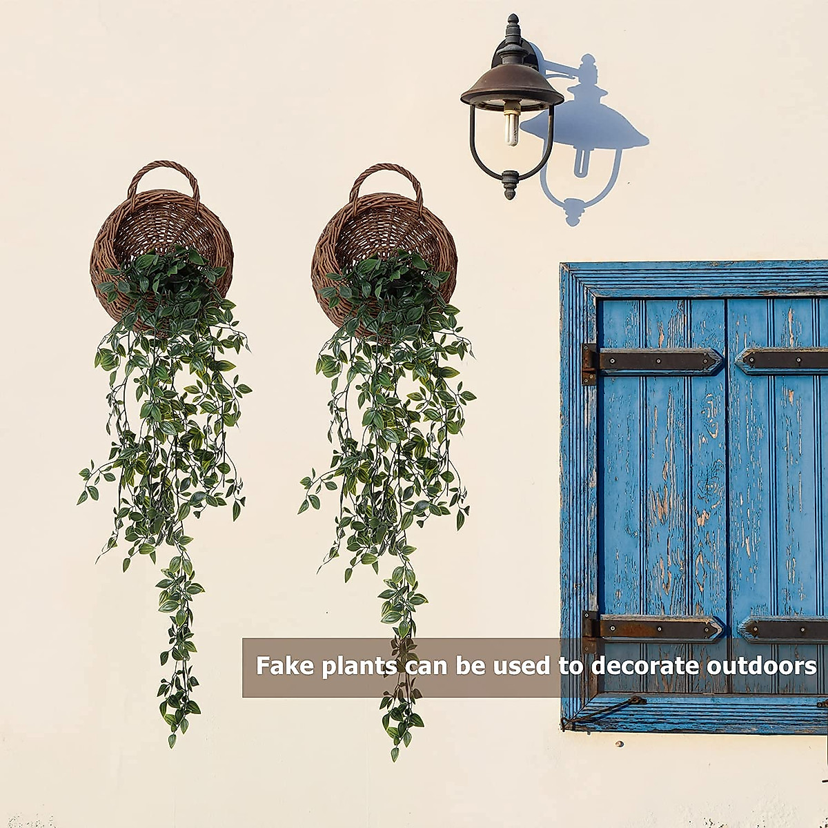 Mizii Artificial Hanging Plants,2 Pack 3ft Ivy Vine Fake Leaves Green Chain for Indoor Outdoor Wall Shelf Home Room Balcony Garden Wedding Decor