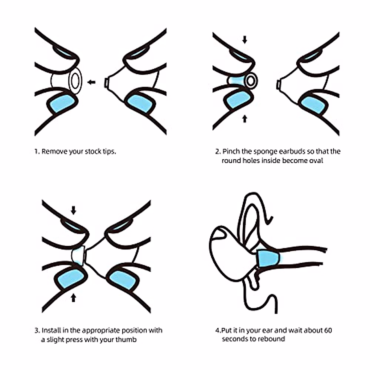 3 Pairs Memory Foam Ear Tips for Samsung Galaxy Buds 2 Pro, Super Comfort & Anti-Slip Replacement Ear Tips, No Silicone Eartips Pain, with Storage Box and Fit in The Charging Case, Black | S M L