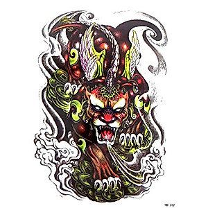 10 sheets dragon yinyang koi large 8.25" half-sleeve arm tattoo good fake tattoos