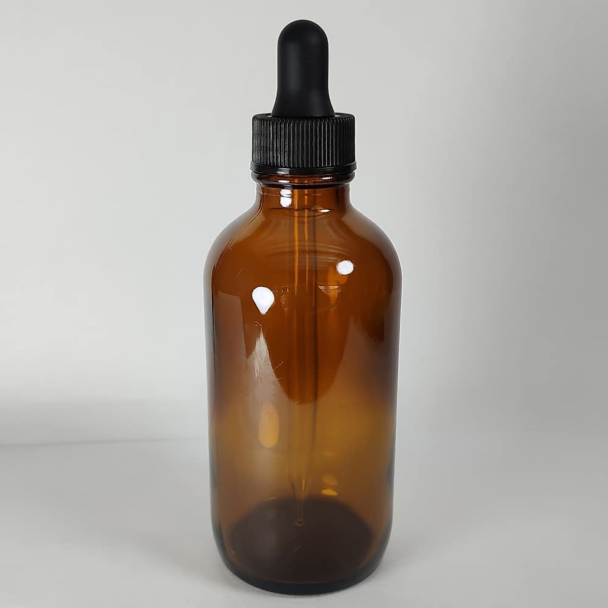 Bioll 120ml (4 oz) Glass Dropper Bottle.Essential Oil Bottle With Glass Eye Droppers.For Lab Chemicals,Alcohol,Sterilize Water,Perfumes Bottles-6 Pack (Amber)