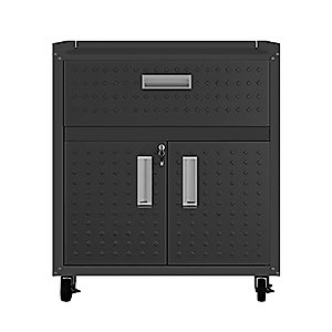 Manhattan Comfort Fortress Storage Units, Charcoal Gray