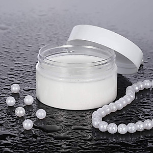 6 Pack 4 oz Plastic Pot Jars Round Clear Leak Proof Plastic Cosmetic Container Jars with White Lids for Travel Storage Make Up, Eye Shadow, Nails, Powder, Paint, Jewelry(4 oz)