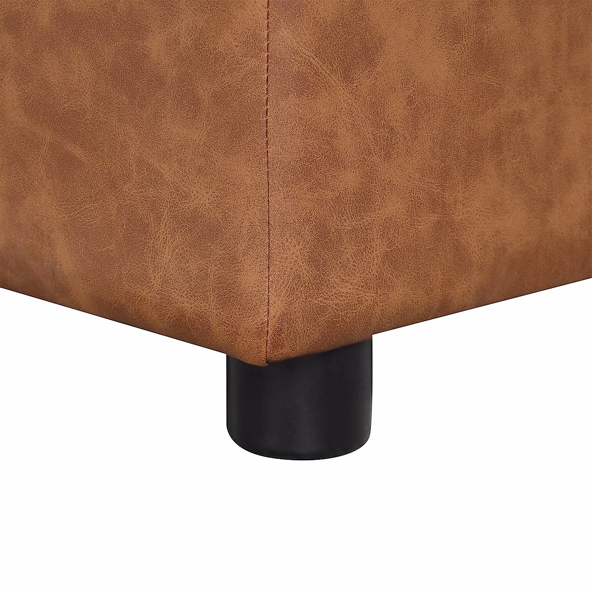 CuisinSmart Folding Ottoman Bed,Pull Out Sofa Bed with Mattress,2 in 1 Convertible Guest Sofa Be,F Old Out Sleeper Sofa Bed for Living Room Small Apartment Bedroom Off Brown PU