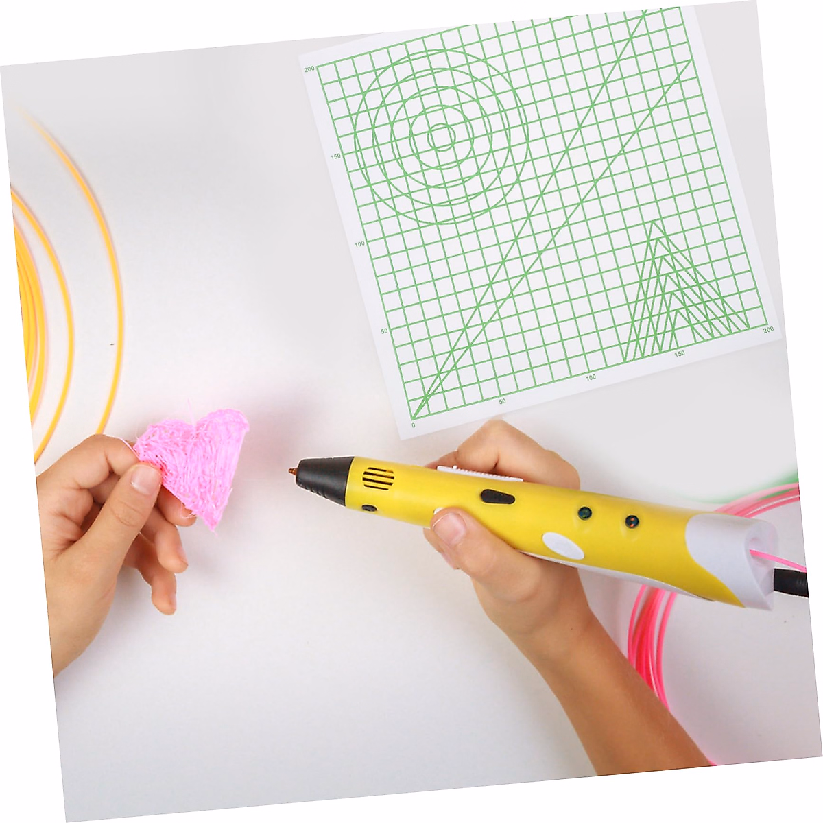 2pcs Printing Pen Mat Drawing Template Pad Finger Covers Non Mat Crafting Projects