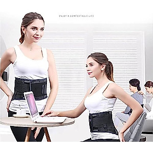 Lumbar Support Belt Self-Heating Lumbar Belt  for Lower Back Pain Arthritis Muscle Spasm for Men and Women with 3 Removable Lumbar Pads,XL