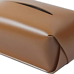 BAWHO Exquisite Car Tissue Box Cover Rectangular Napkin Box Facial Tissue Boxes Wipe Dispenser Hanging Tissue Holder/Brown