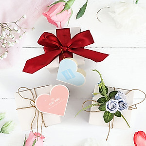 PETAFLOP 100 Pack Gift Boxes 4x4x4 with Lids, White Small Gift box for Presents, Cupcake, Candy, Kraft Paper Boxes for Party Favor, Bridesmaid, Wedding, Christmas