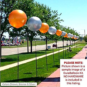DuraBalloon Reusable Helium Free Replacement Balloons (5-Pack) - Weatherproof Plastic Outdoor Balloons NO HARDWARE INCLUDED