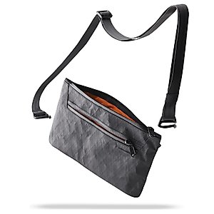 ALPAKA Large Zipper Pouch - Black Zip Pouch Max and Crossbody Sling Bag | ID Card Holder and Wallet with Zipper for Men