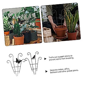 Yardwe 4 Pcs Flower Plant Rose Plant Outdoor Plant Flower Support Ring Stackable Flower Trellis Plants Ladder Trellis Decorative Plant Trellis Garden Supplies Trellis for Climbing Plant