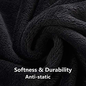 Hokly Soft Blanket Twin Size for All Season Warm Fuzzy Throw Blankets for The Bed Sofa Thermal Lightweight 350GSM Dark Grey 66"*90"